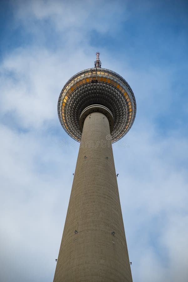 Berlin TV Tower: View from Below Editorial Image - Image of facade ...