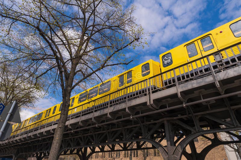 A Berlin Underground Railway on a Bridge Stock Photo - Image of ...