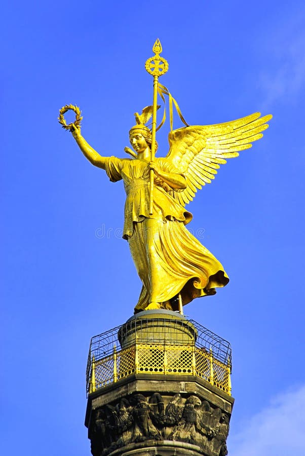 Berlin Victory Column stock image. Image of golden, siegessaeule - 18875875