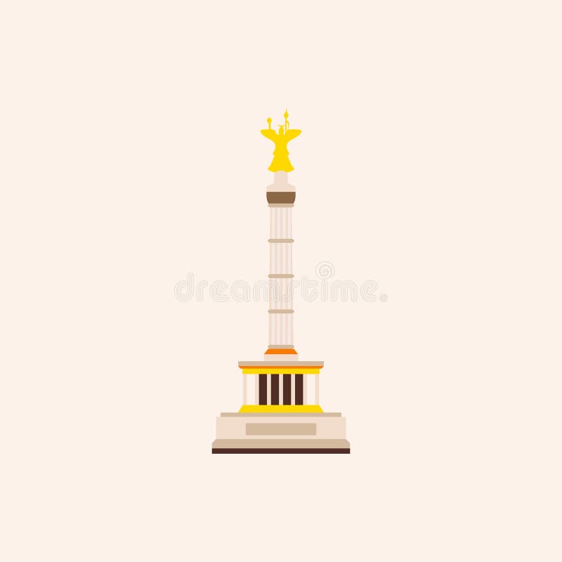 Berlin Victory Column stock vector. Illustration of diminishing - 267337357