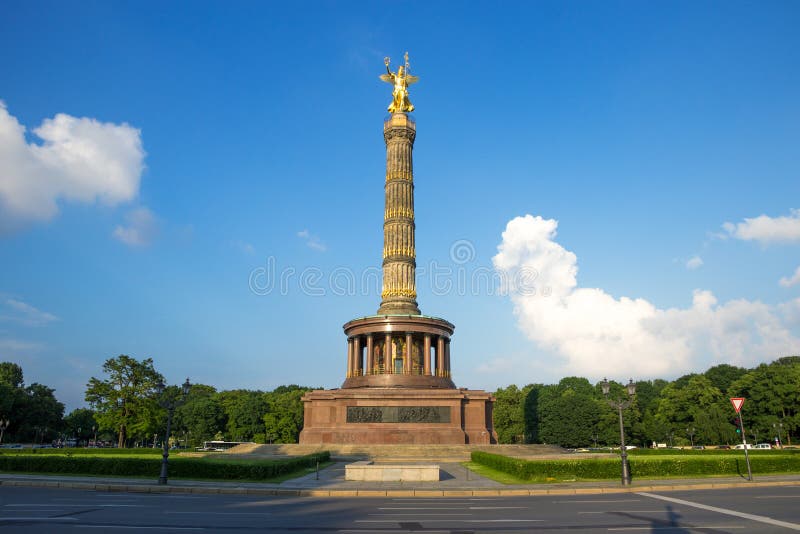 Berlin Victory Column from Above - Aerial View Stock Photo - Image of ...