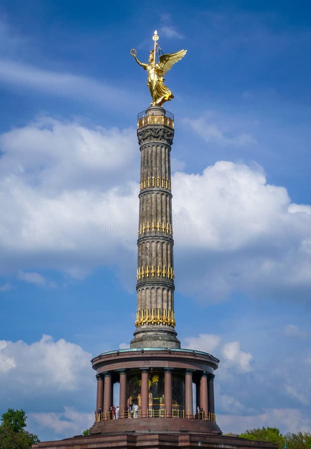 Berlin Victory Column, Germany Stock Photo - Image of angel, sunny ...