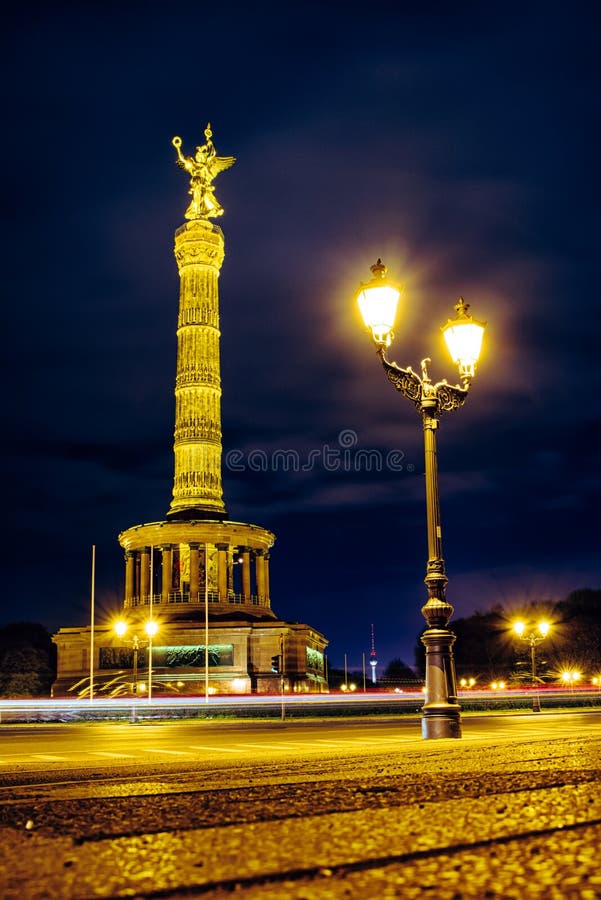 Berlin Victory Column, Germany Stock Photo - Image of exposure, berlin ...