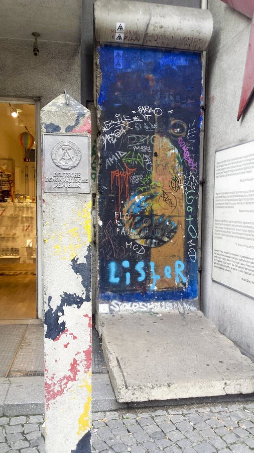 Berlin Wall Section and Checkpoint Charlie Museum Editorial Photo ...