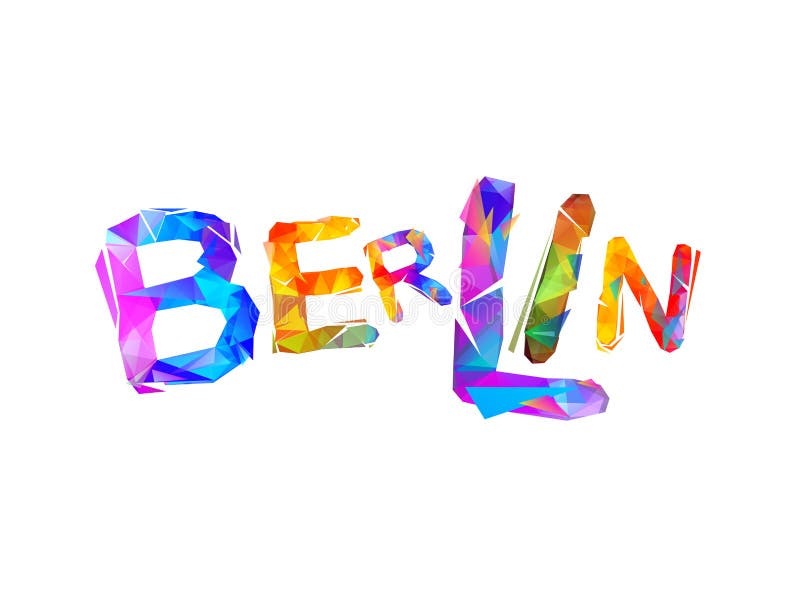 Berlin Letters with Sightseeing Points Stock Illustration ...
