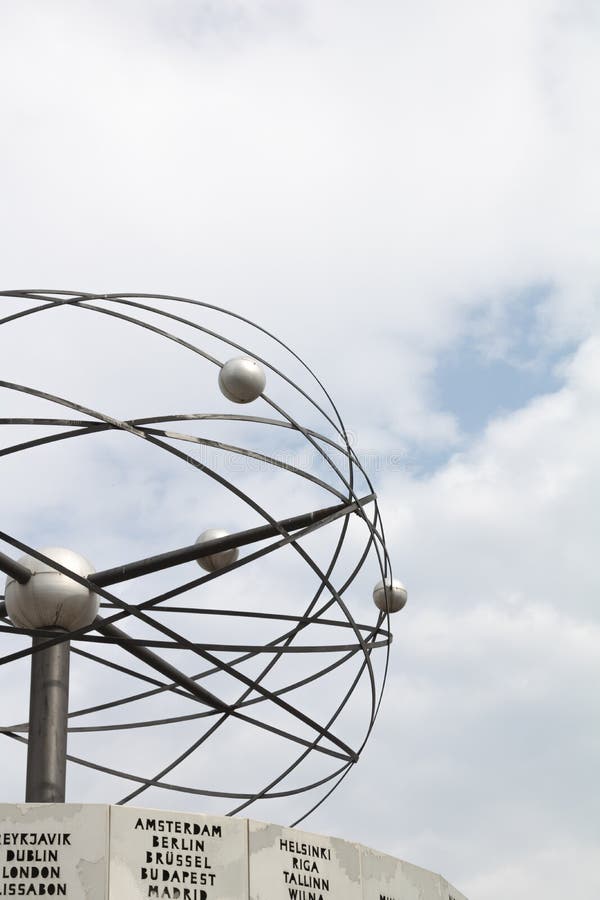 Berlin world time clock editorial stock photo. Image of city - 69667343