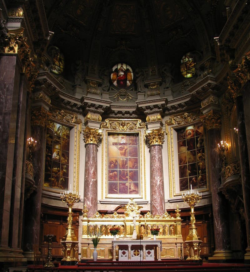 Altar at the Berliner Dom Viewed from Below Editorial Stock Photo ...