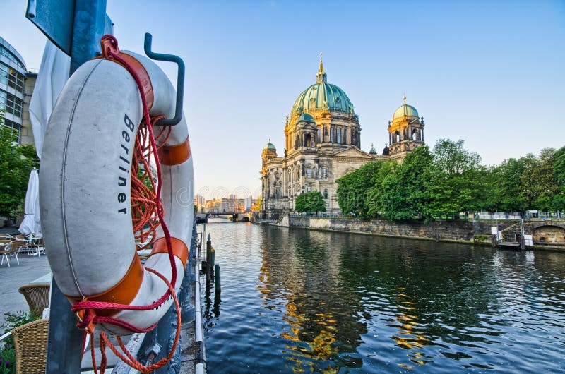Berliner Dom Over the Spree River, Germany Editorial Photography ...