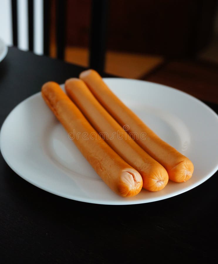 Berliner sausages stock photo. Image of snack, three - 37114616