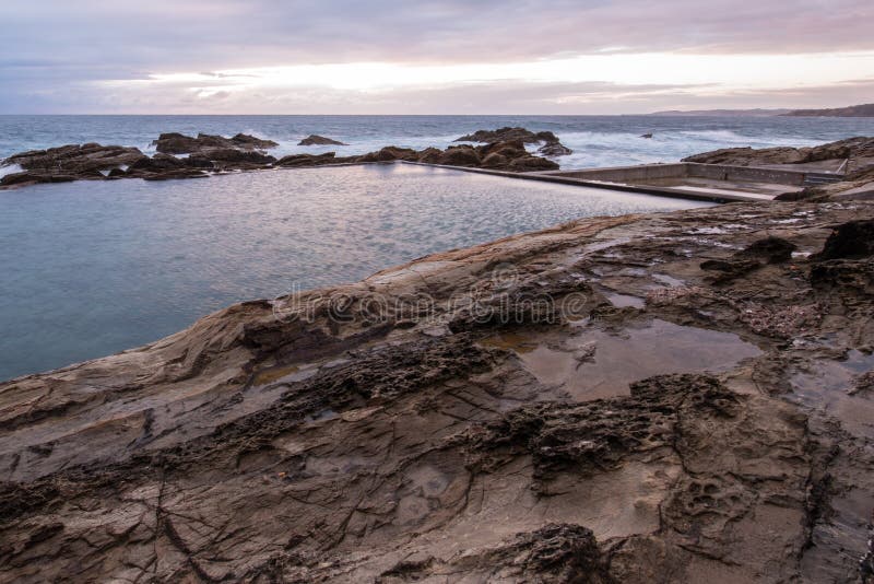 Bermagui Blue Pool, Australia Stock Image - Image of evening, inspiring ...