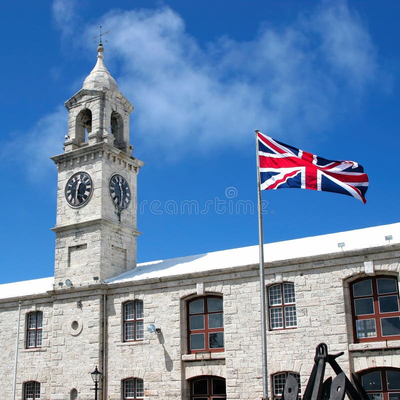 Bermuda Royal Dockyard Clocktower Stock Image - Image of dockyard ...