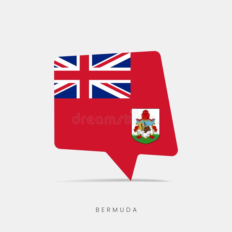 Bermuda Flag Bubble Chat Icon Stock Vector - Illustration of button ...