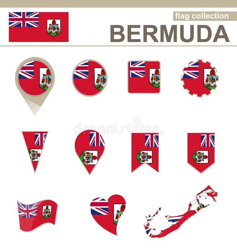 Bermuda Flag Collection stock vector. Illustration of trade - 129644542