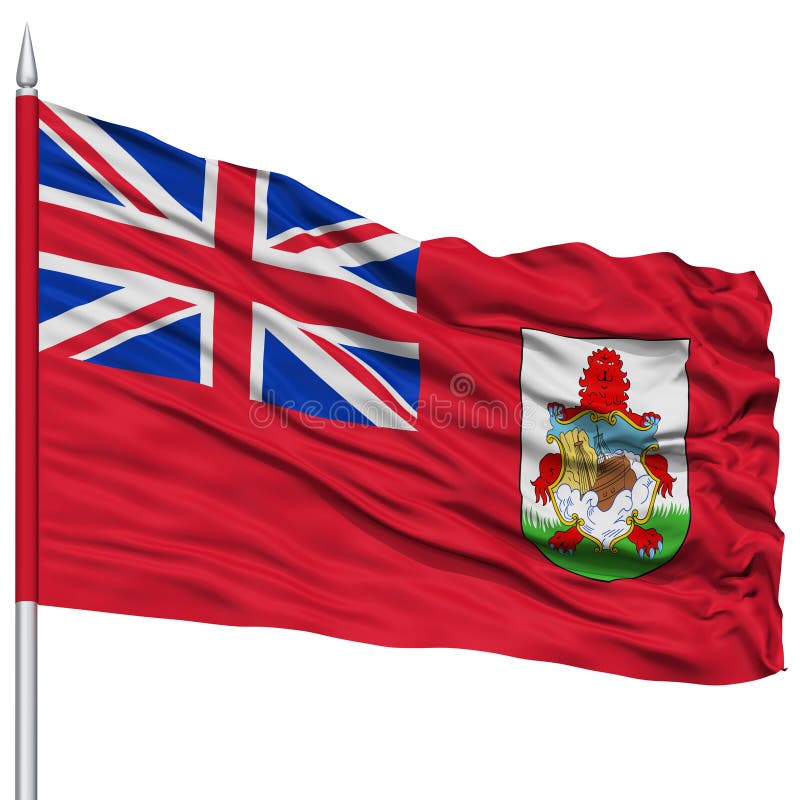 Bermuda Flag on Flagpole stock image. Image of patriot - 91203741