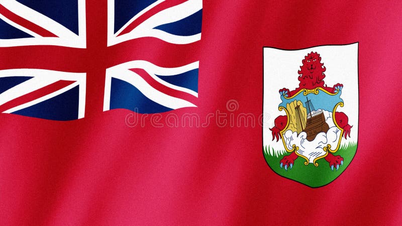 Bermuda Flag Waving in the Wind. Flag of Bermuda Images Stock ...