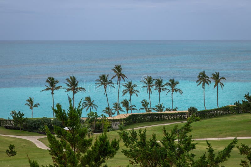 Bermuda Golf Course Views stock photo. Image of topview - 319708222