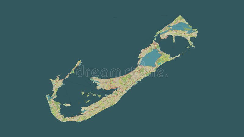 Bermuda Highlighted. Topo Humanitarian Stock Illustration ...