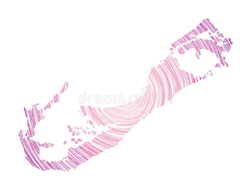 Bermuda Map Filled with Concentric Circles. Stock Vector - Illustration ...
