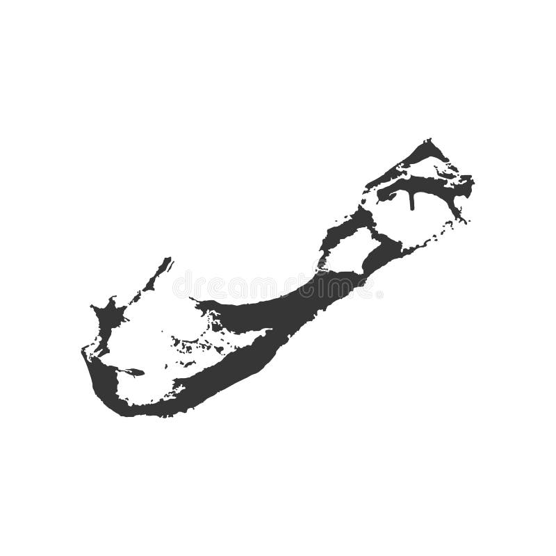 Bermuda Map Silhouette Illustration Stock Vector - Illustration of ... Bermuda Map Silhouette Illustration Stock Vector - Illustration of ...
