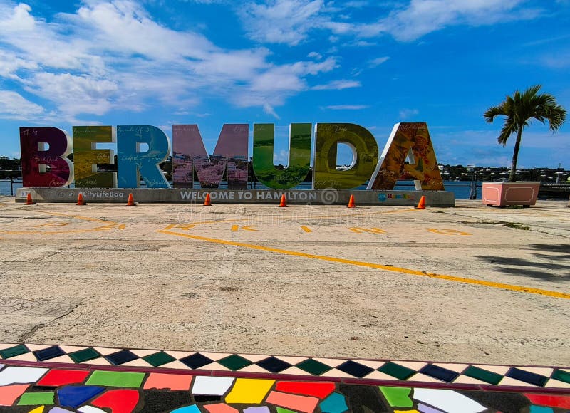 The Bermuda Sign Hamilton Bermuda Stock Image - Image of city, hamilton ...