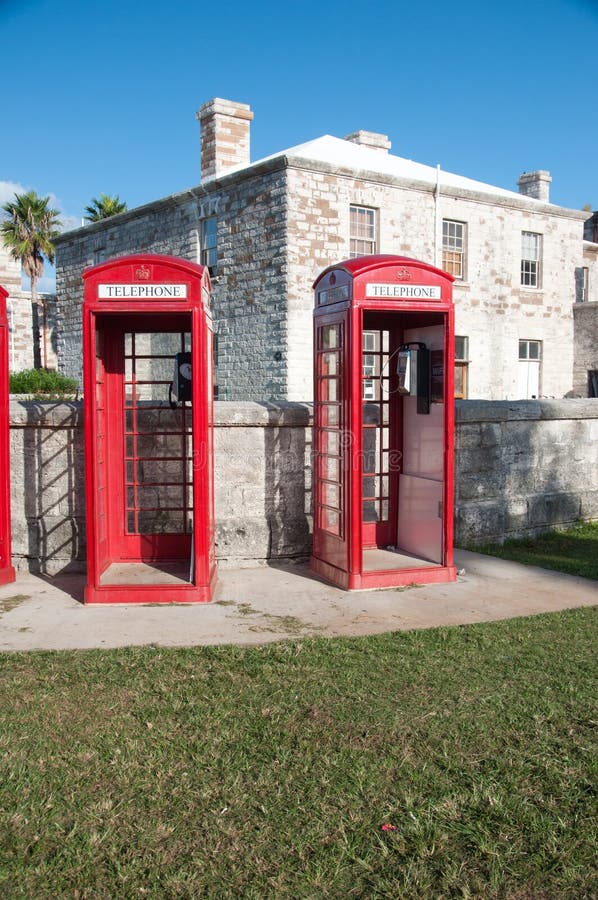 Phone booths in Bermuda stock photo. Image of blue, booths - 27767070