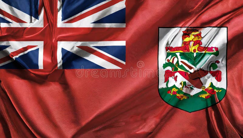 Bermuda Waving Flag stock illustration. Illustration of flying - 299600964