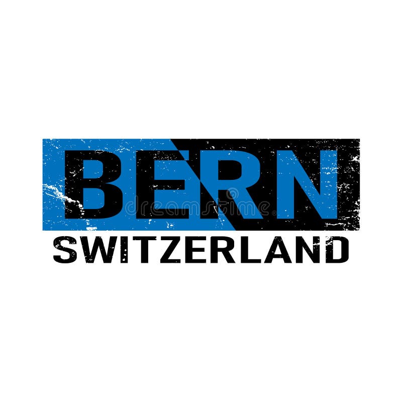 Bern City of Switzerland. Editable Logo Vector Design. Stock Vector ...