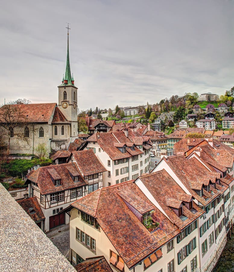 Bern cityscape, HDR editorial stock photo. Image of wall - 39881588