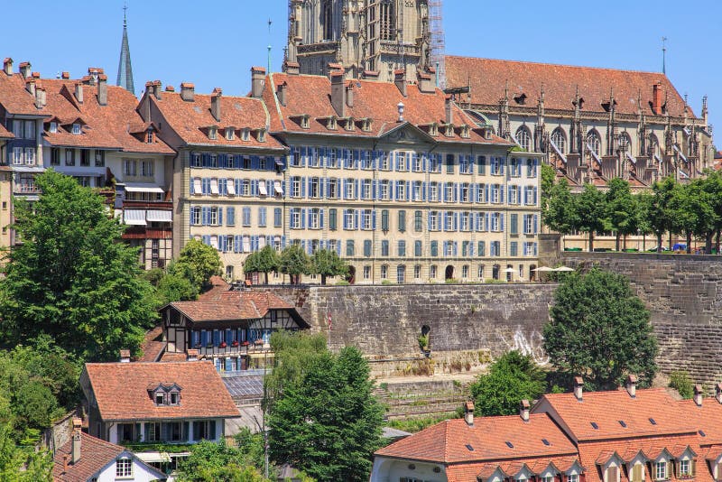 Skyline Over the Old Town of Bern Stock Photo - Image of skyline ...