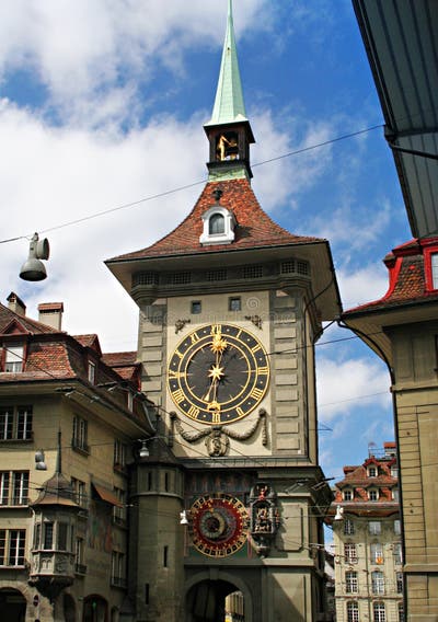 Bern Clock Tower stock photo. Image of distric, clock - 8346100