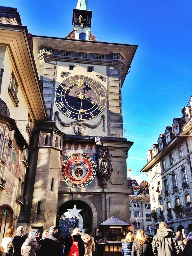 Bern Clock Tower stock photo. Image of distric, clock - 8346100