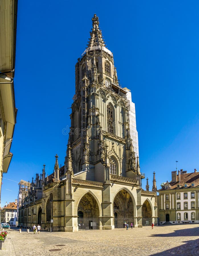 Bern Minster - Cathedral of Bern in Switzerland Editorial Stock Image ...