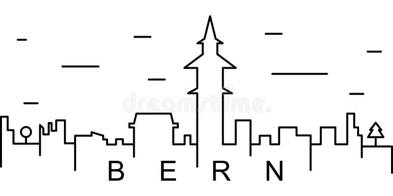 Bern Outline Icon. Can Be Used for Web, Logo, Mobile App, UI, UX Stock ...