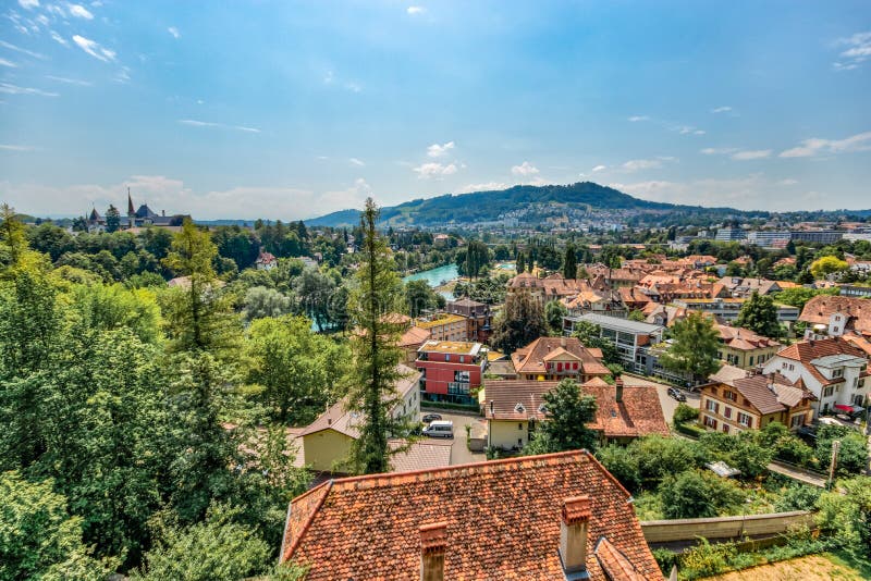 Bern, Switzerland - July 26, 2019: Panoramic View at Sunny Summer Day ...