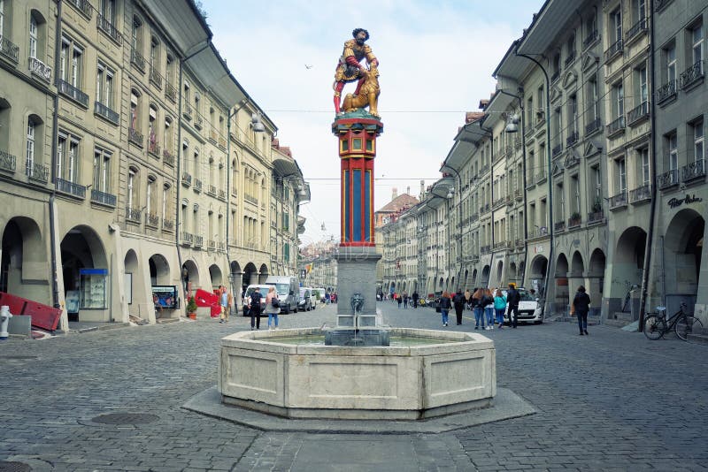Cityscape Of Bern On Summer Time On March 28, 2017 In Bern, Switzerland ...