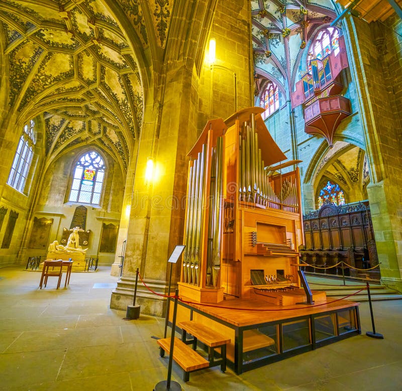 The Small Pipe Organ in the Hall of Bern Minster, on March 31 in Bern ...