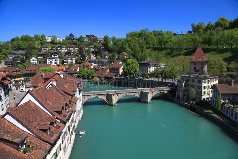 Aare Fluss, Bern Die Schweiz Stockfoto - Bild von switzerland ...