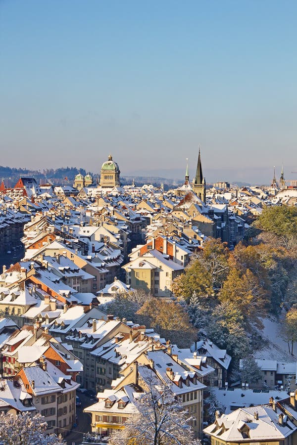 Bern in winter stock photo. Image of city, capital, european - 28218226