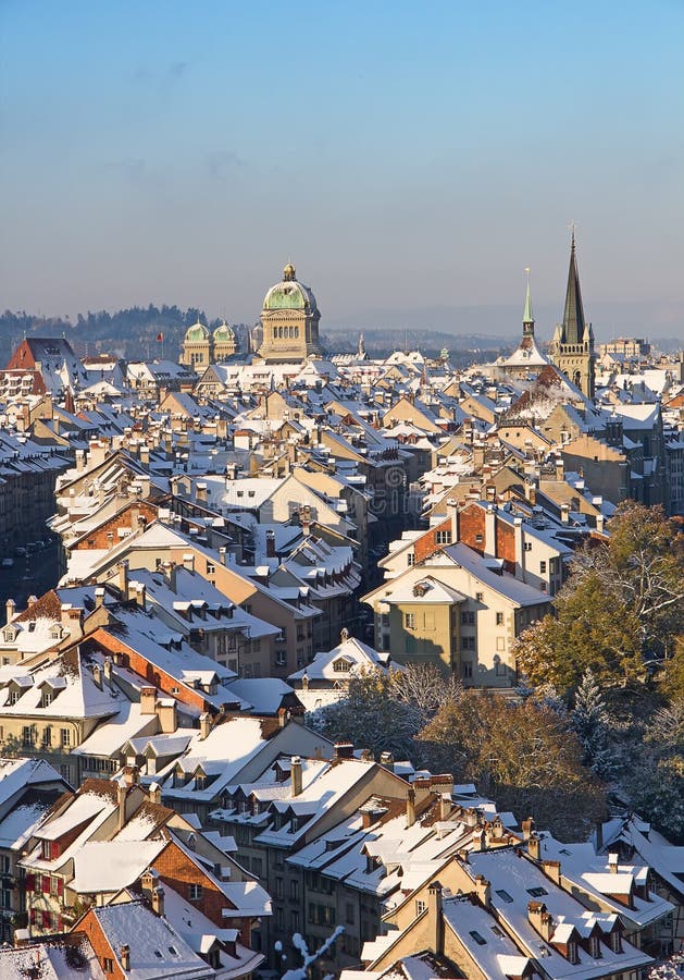 Bern in winter stock photo. Image of center, bern, cathedral - 29551512
