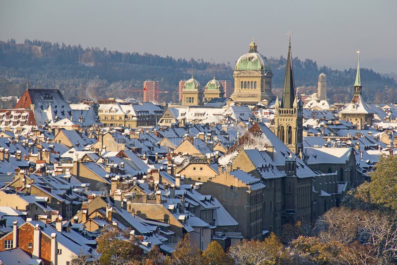 Bern in winter stock photo. Image of city, capital, european - 28218226