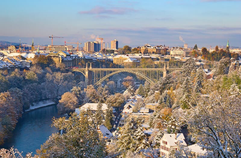 Berna no inverno foto de stock. Imagem de arquitetura - 44519372