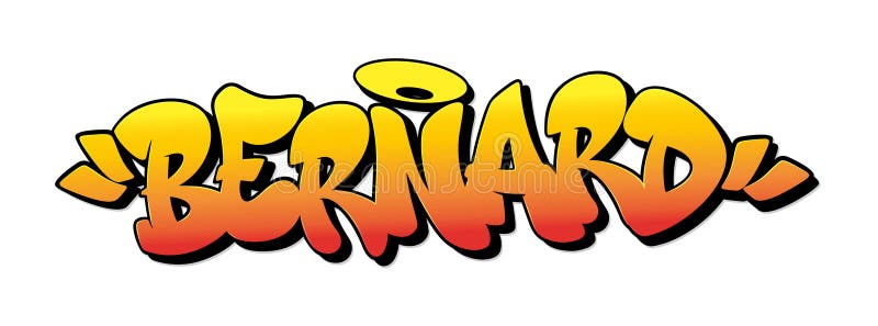 Bernard Name in Graffiti Style. Vector Illustration. Stock Vector ...