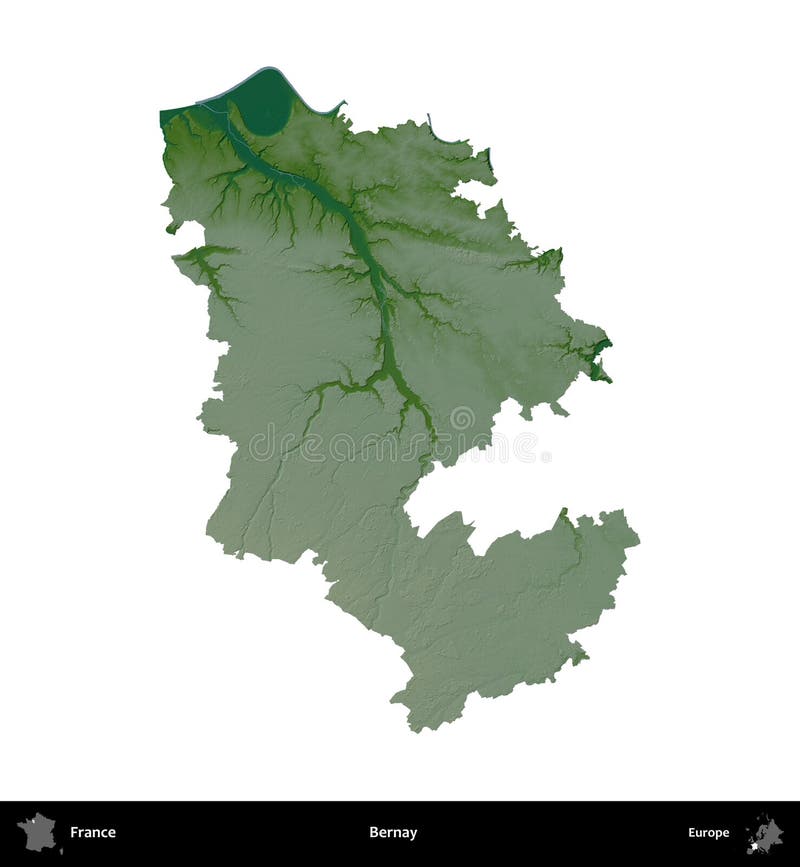 Bernay, France, Isolated on White. Physical Stock Image - Image of ...