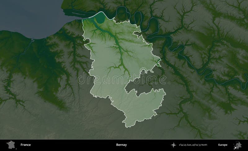 Bernay Highlighted, France. Physical Stock Image - Image of lisieux ...