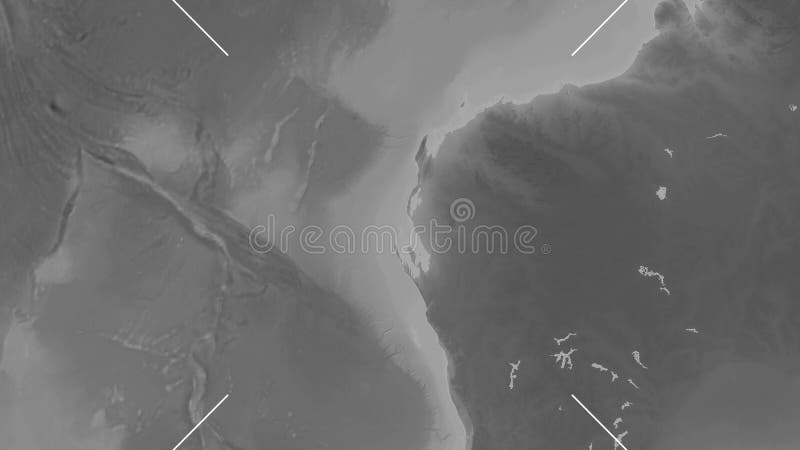 Bernier Island in the Indian Ocean. Bilevel Map. Zoom Stock Video ...