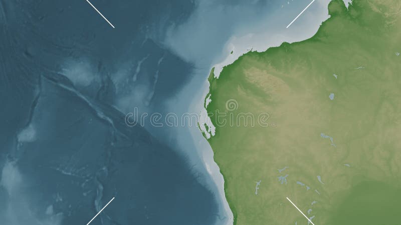 Bernier Island in the Indian Ocean. Physical Map. Slide Stock Video ...