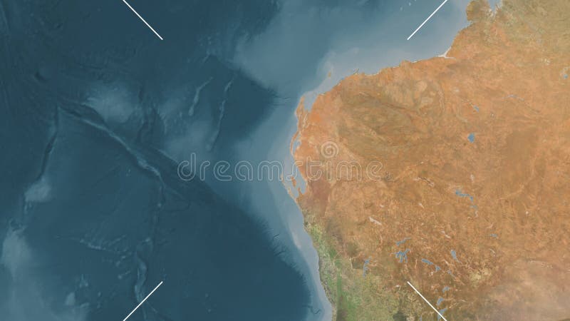 Bernier Island in the Indian Ocean. Satellite Map. Slide Stock Footage ...