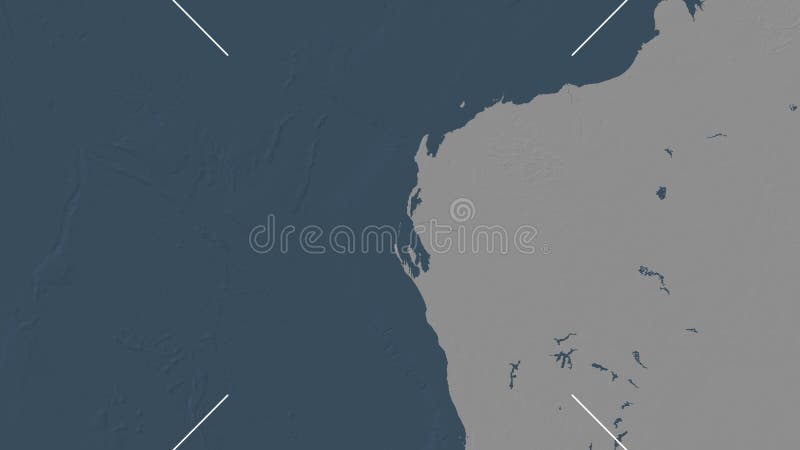 Bernier Island in the Indian Ocean. Steel Blue Map. Slide Stock Video ...