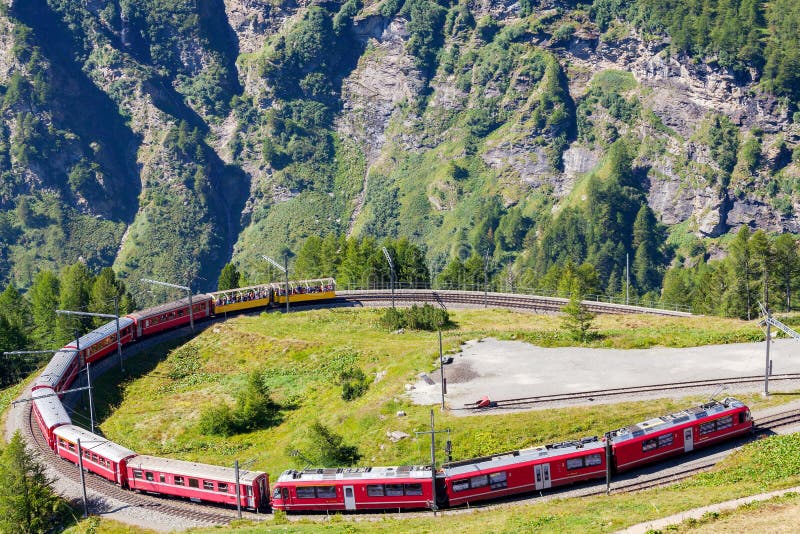 Bernina Express CH stock image. Image of mountain, alpe - 176480021