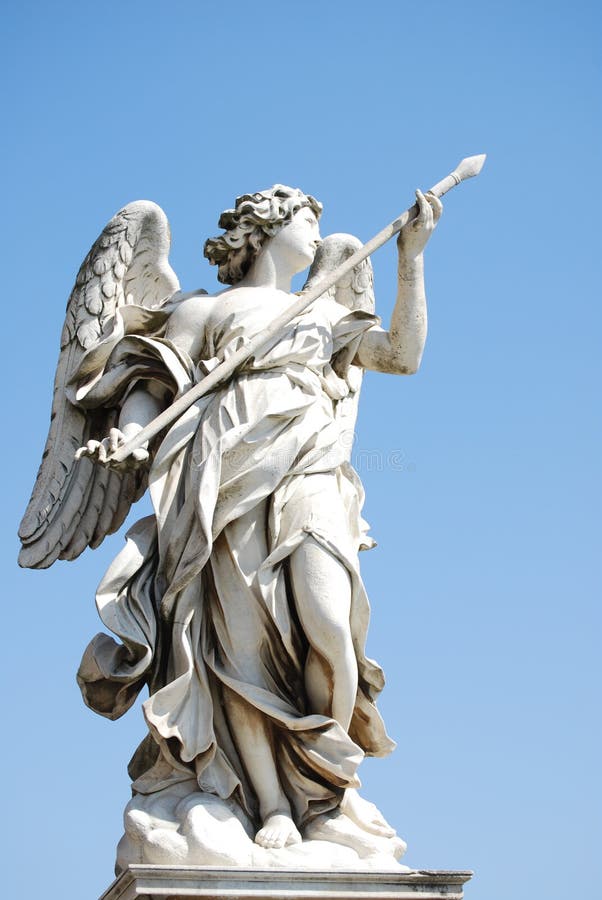 Bernini S Marble Statue of Angel with Cross from the Sant Angelo Bridge ...